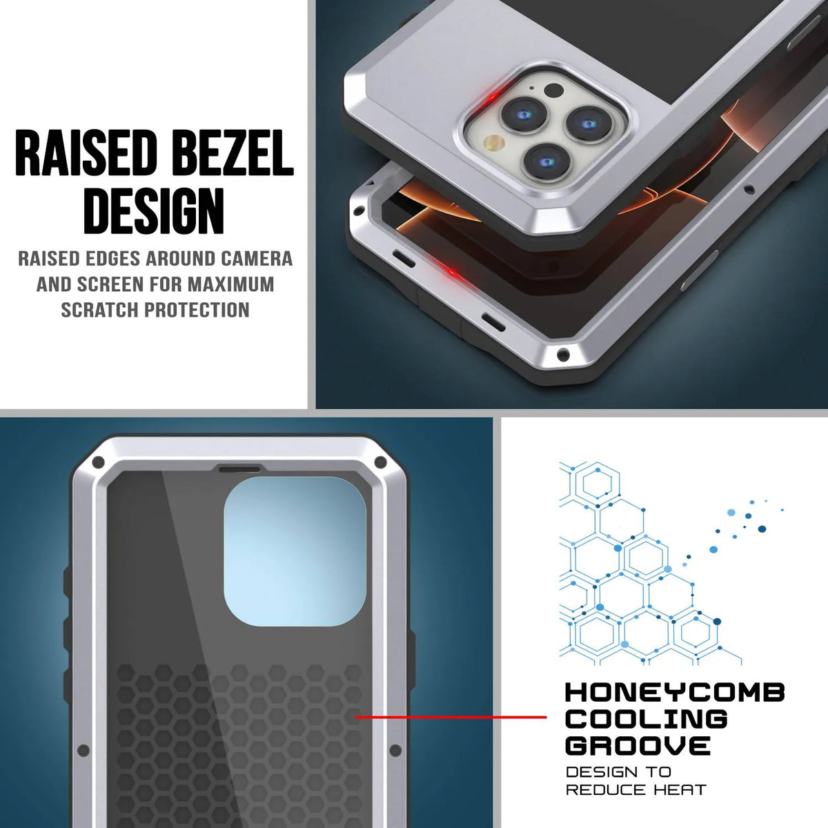 iPhone 16 Pro Max Metal Case, Heavy Duty Military Grade Armor Cover [s ...